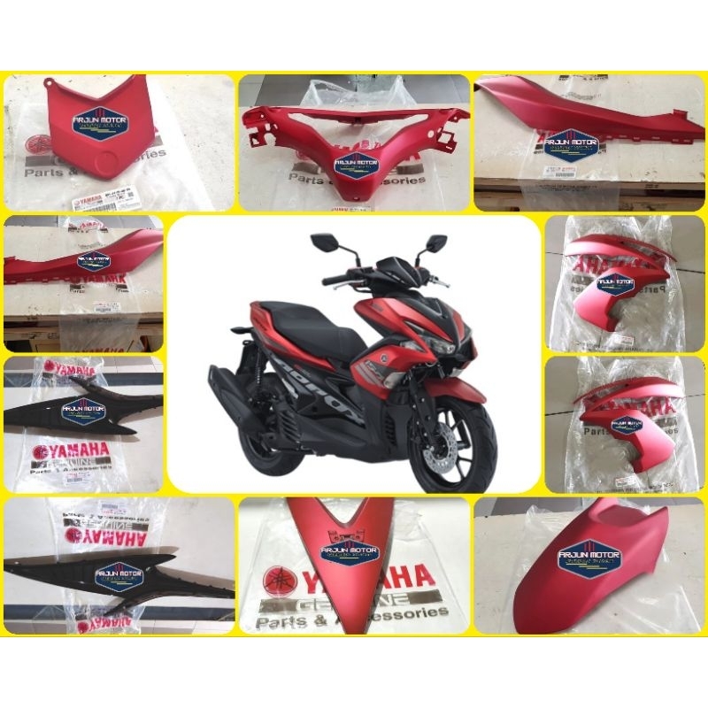 Jual cover body halus, paket body, 10pc aerox155 aerox 155 merah dof ...