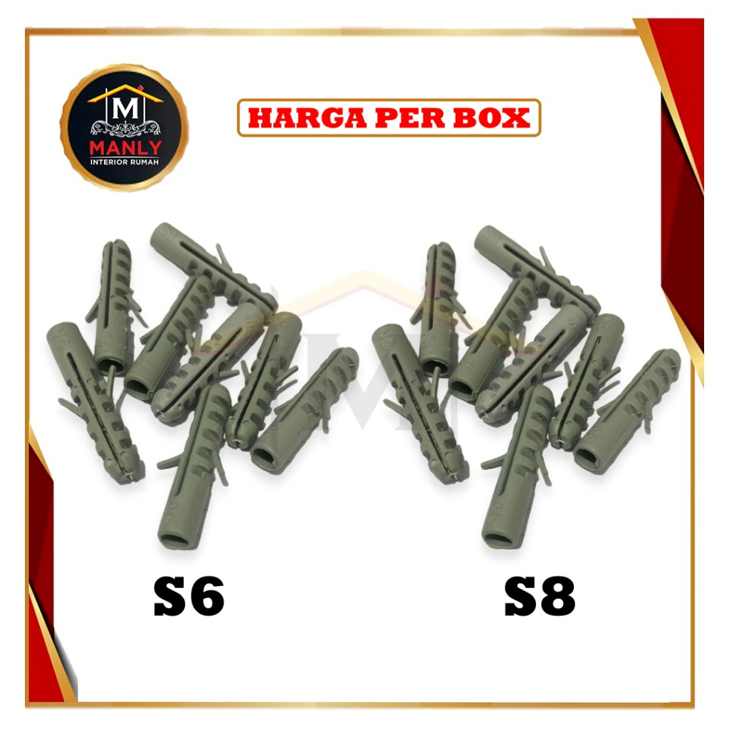 Jual Spiser S8 dan S6 Untuk Sekrup/Baut Tembok Dinding bangunan per Box | Shopee Indonesia