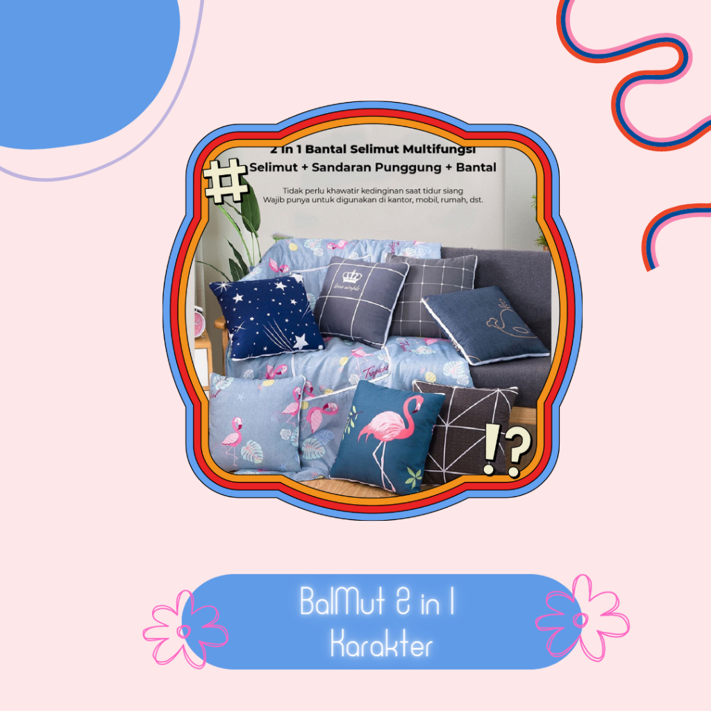 Jual Balmut (2 in 1) Bantal Selimut Karakter Cartoon / HARGA CUCI ...