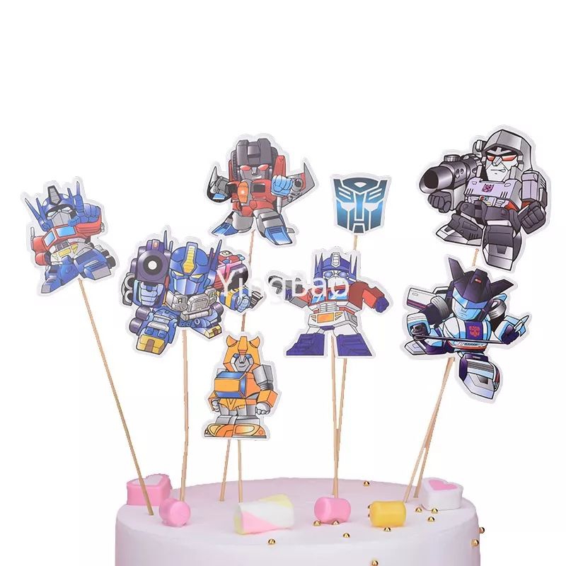 Jual Topper Transformer, Hiasan Kue Kertas Robot Transformers | Shopee ...