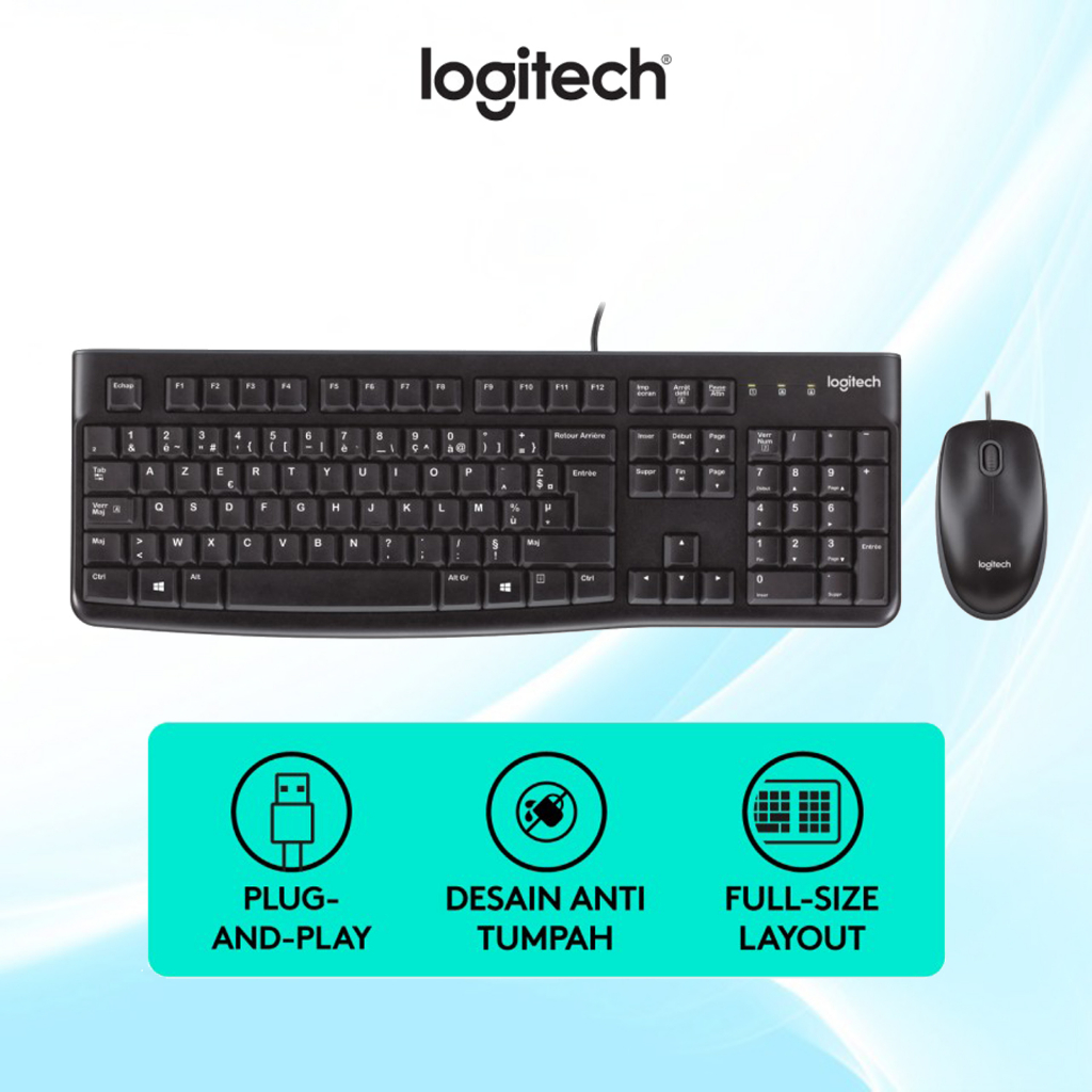 Jual Logitech MK120 Combo Keyboard dan Mouse Kabel USB - Garansi 3 Tahun | Shopee Indonesia
