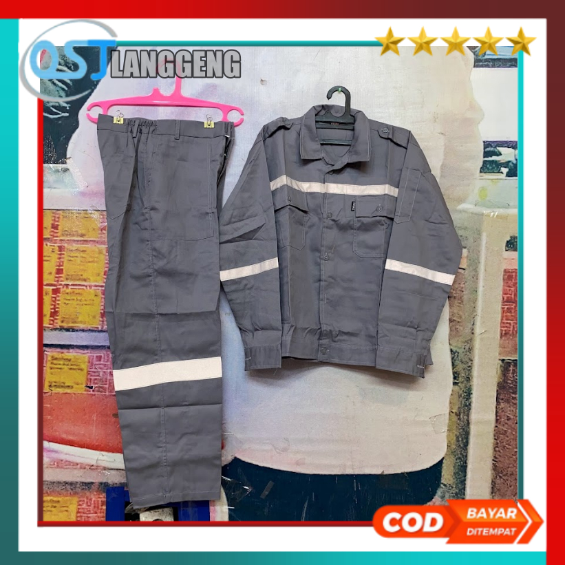 Jual Wearpack Safety Setelan Baju Dan Celana Kerja Proyek Lengan ...