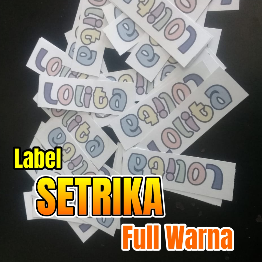 Jual LABEL BAJU SETRIKA / SABLON SETRIKA CUSTOM SATUAN | Shopee Indonesia
