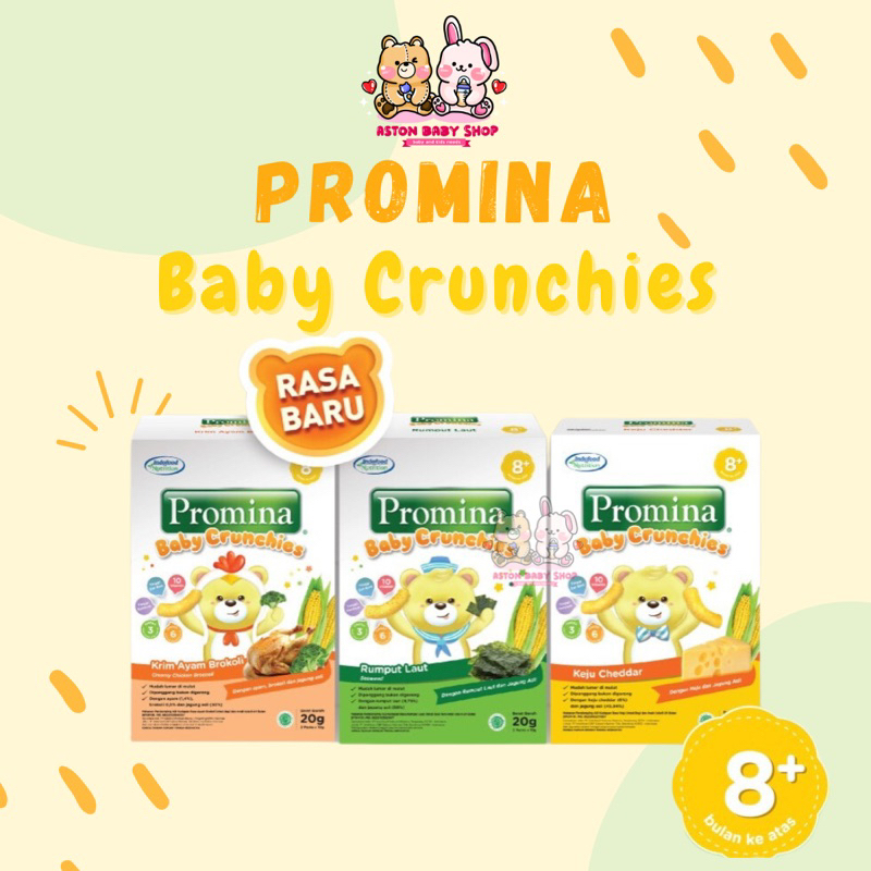 Jual Promina Baby Crunchies Keju Cheddar 20 gr Snack Bayi 8 bulan ke ...