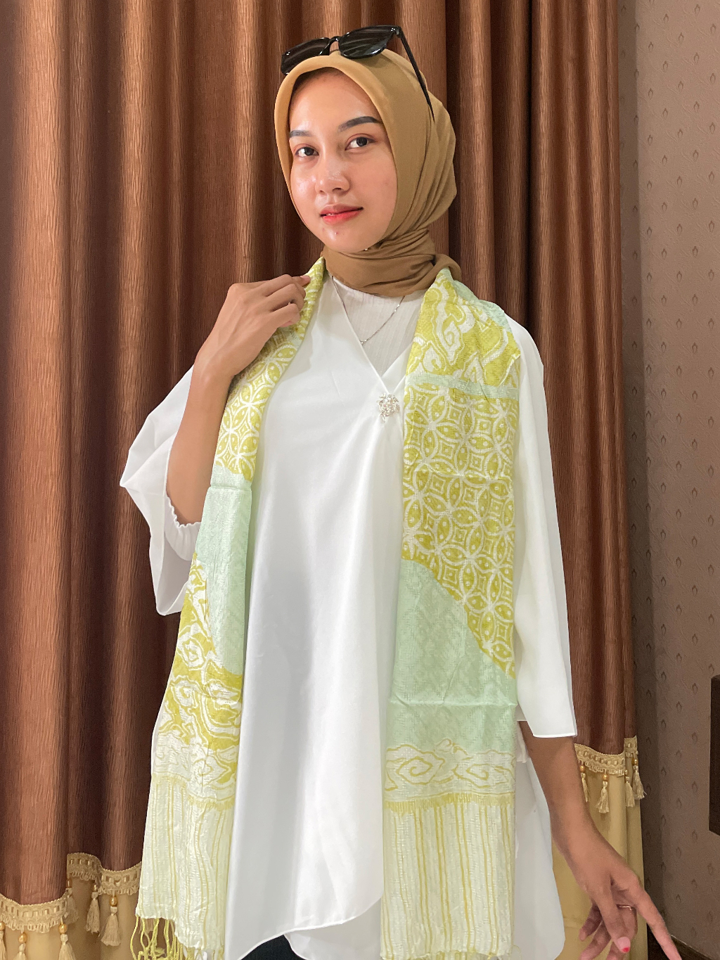 Jual BATIK SALMA Syal Selendang Batik Wanita Tari Bahan Viscose ...