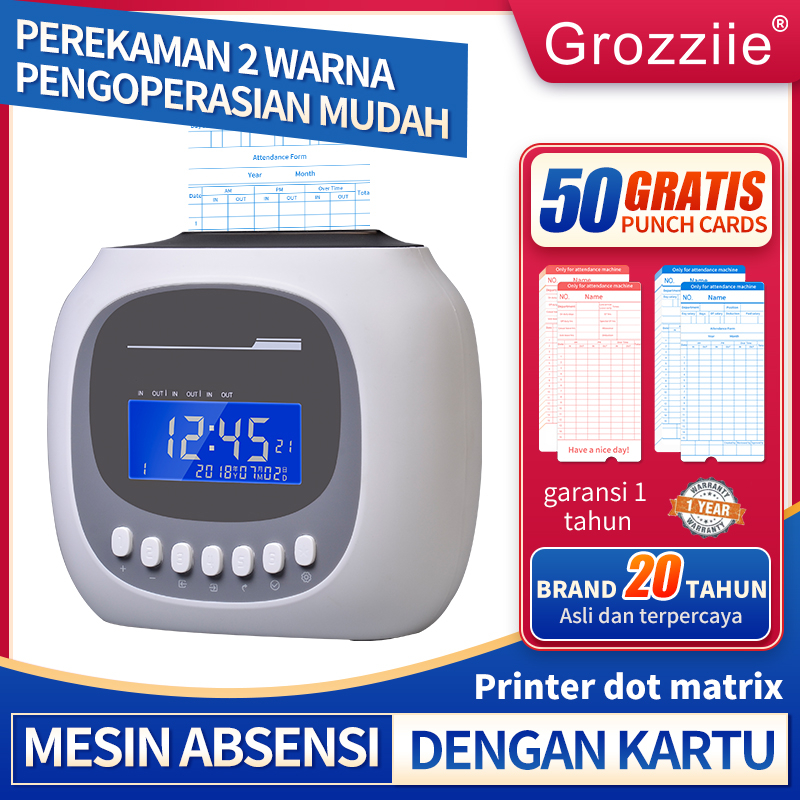 Jual Mesin Absensi Absensi Kartu/Attendance Machine Punch Card Machine ...