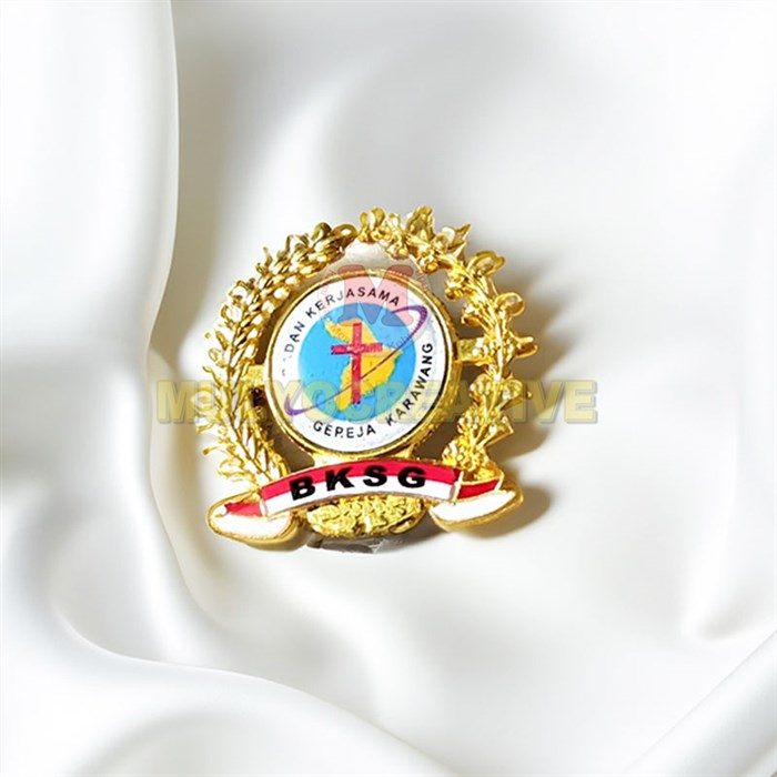 Jual Pin BKSG Pin Bros Logo Badan Kerjasama Gereja Model Padi dan Kapas ...