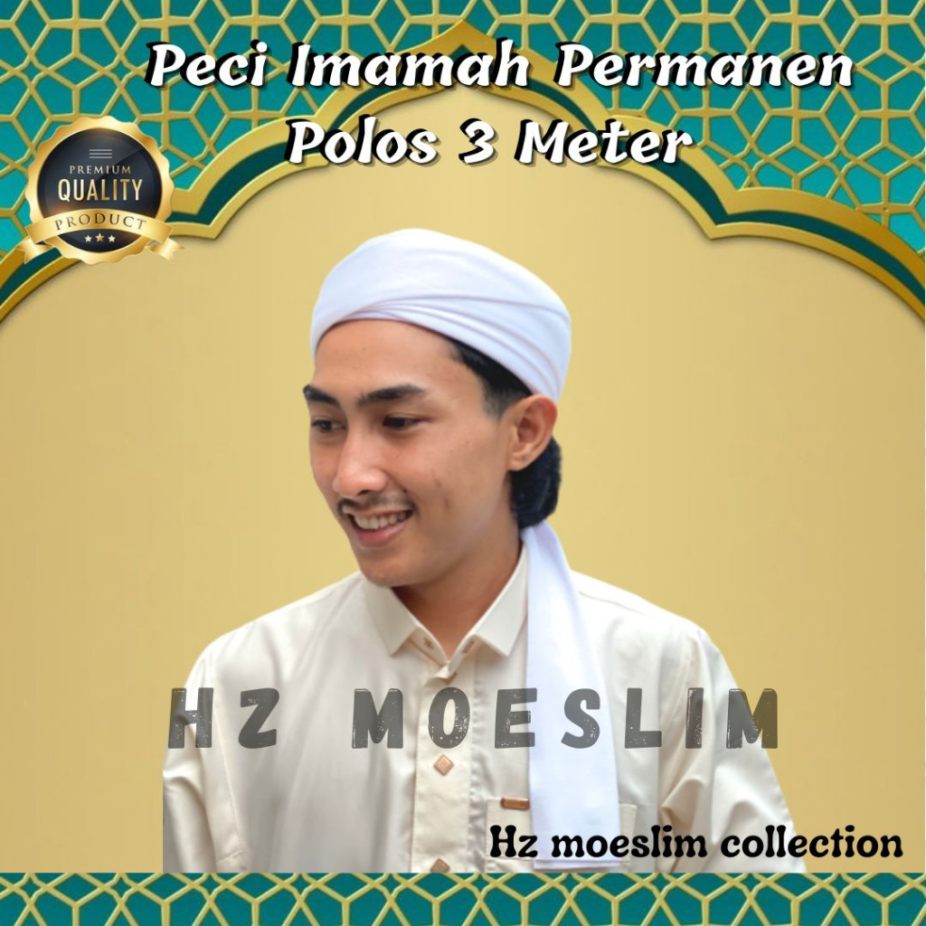 Jual Peci Imamah Permanen Polos Tanpa logo Instan Langsung Pakai ...