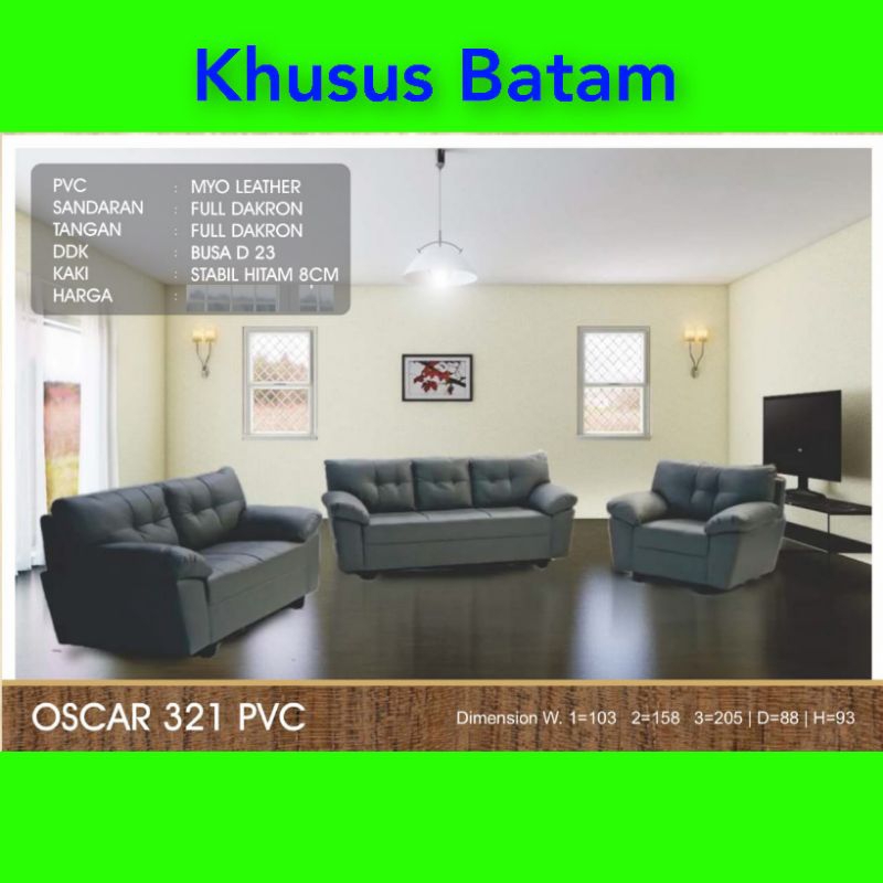 Jual SOFA TAMU OSCAR 321 PVC/KURSI SOFA TAMU ( KHUSUS BATAM ) | Shopee ...