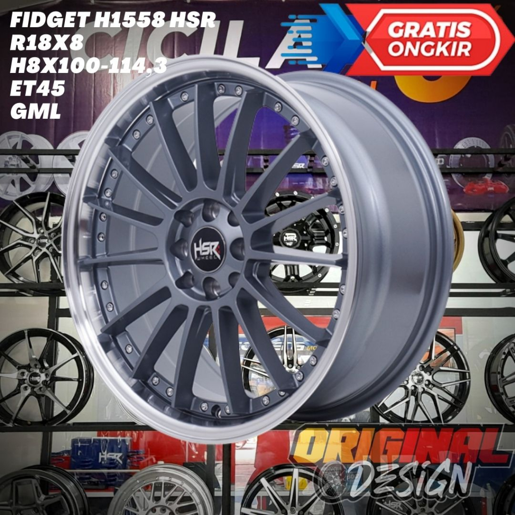 Jual Velg Mobil Ring 18 HSR Fidget R18 Lebar 8 Inch Lobang 4 Model Rata body | Shopee Indonesia