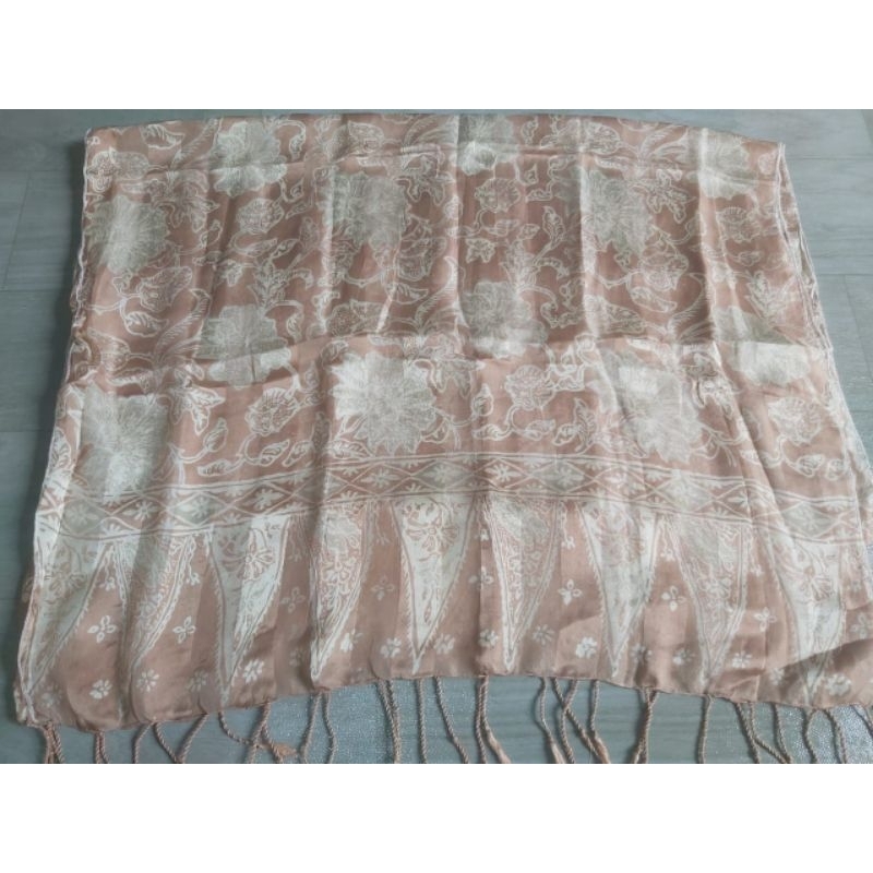 Jual promo!!SCRAF SUTRA BATIK PREMIUM/sutra asli/slendang batik ...