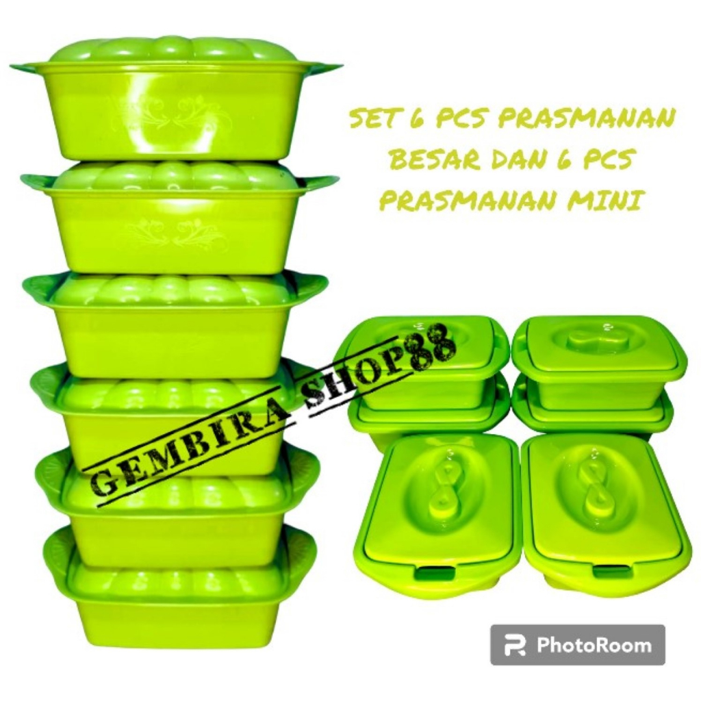 Jual COD SET 12 PCS WADAH PRASMANAN 6 PCS UKURAN BEASR DAN 6 PCS UKURAN ...