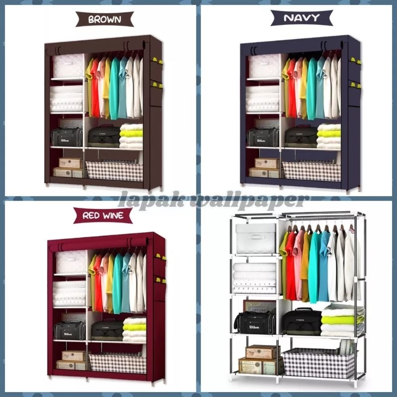 Jual Lemari Kain 105Nt Lemari Pakaian Gulung Atas Ada Resleting Lemari ...