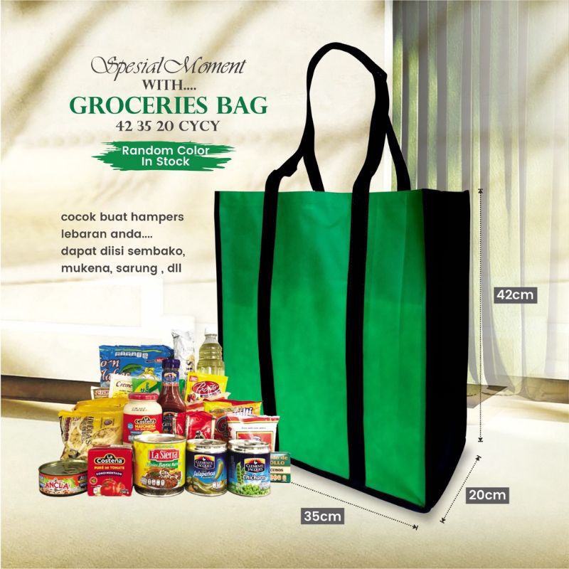 Jual TAS BELANJA SPUNBOND JUMBO TAS LAUNDRY TAS SEMBAKO GOODIEBAG JUMBO ...