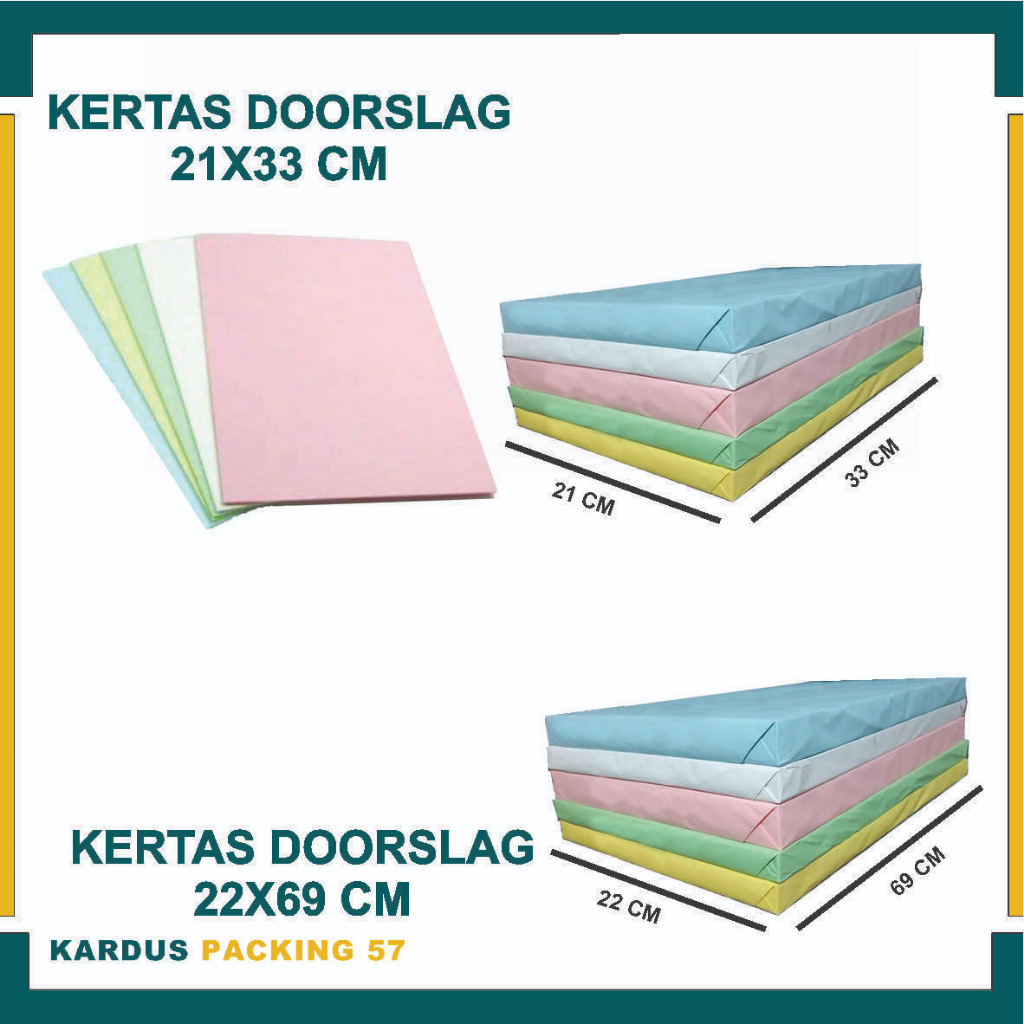 Jual paket 40 lembar Kertas Doorslag 22x69 dan 33x21 Cm / Kertas ...