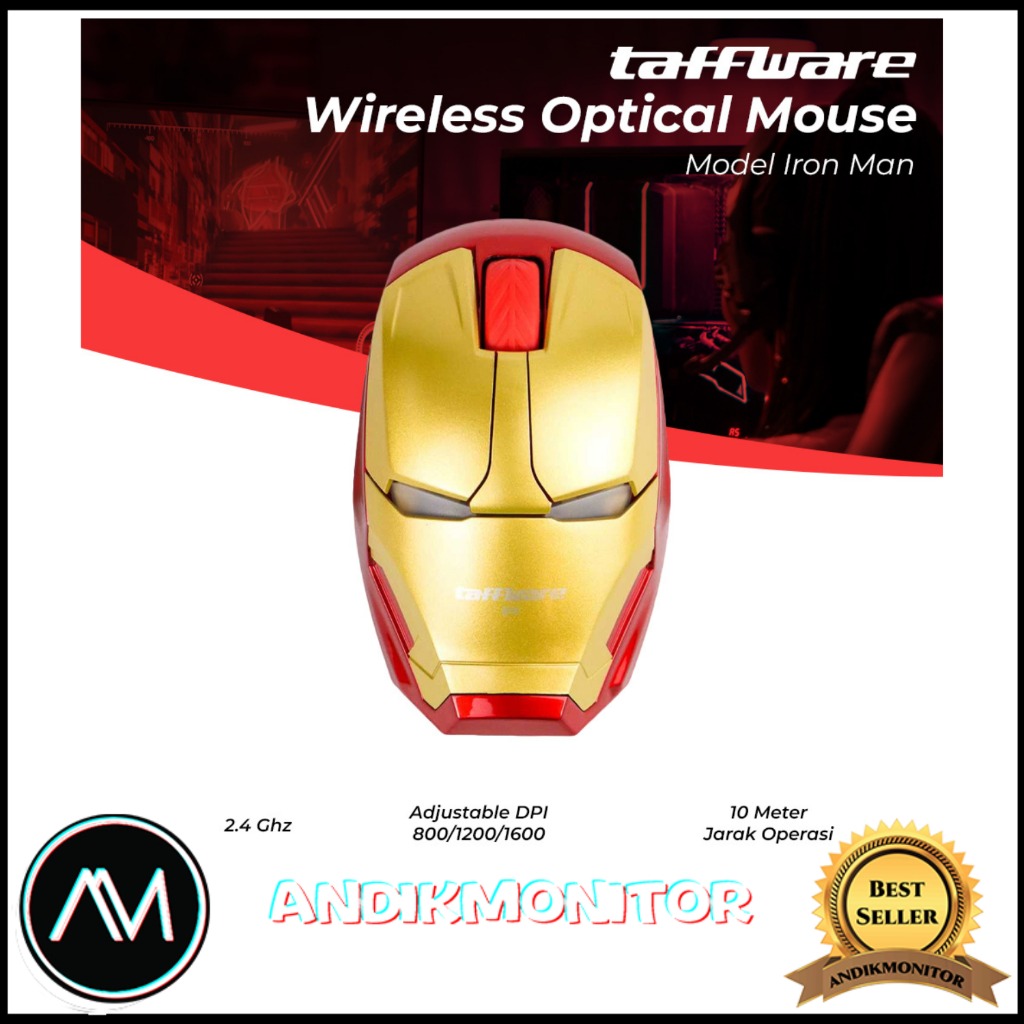 Jual Mouse Wireless Optical Iron Man Ironman 2.4Ghz | Shopee Indonesia