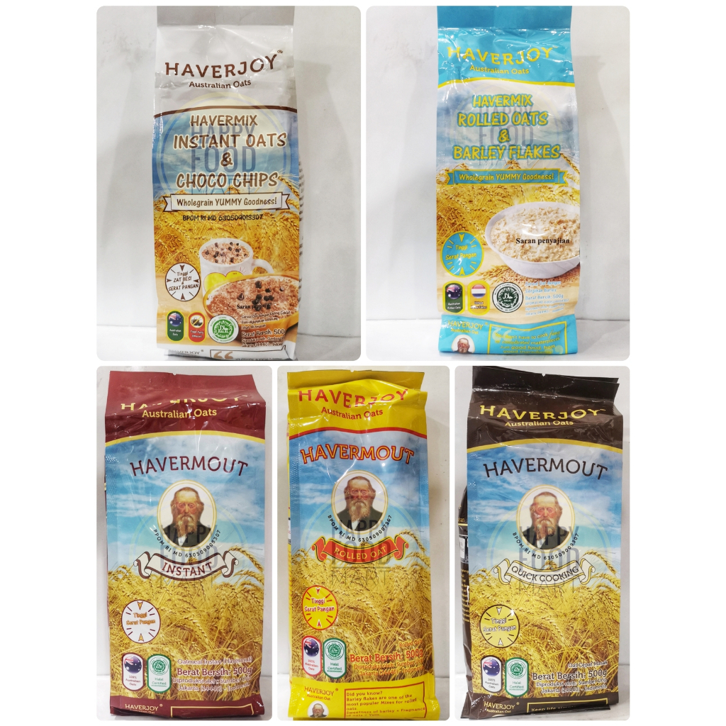Jual [HALAL] HAVERJOY OATMEAL 500 GRAM/AUSTRALIA OAT HAVERMOUT/SARAPAN ...
