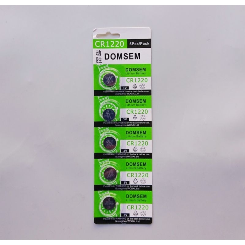 Jual BATERAI KANCING CR 1220 BATEREI DOMSEM BATTERY | Shopee Indonesia