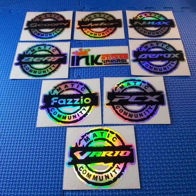 Jual sticker MATIC COMUNITY cutting hologram | Shopee Indonesia