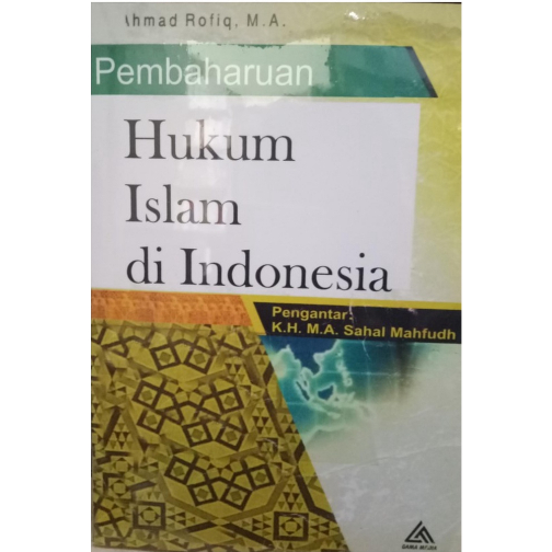Jual Pembaharuan Hukum Islam Di Indonesia - Ahmad Rofiq - NR | Shopee ...