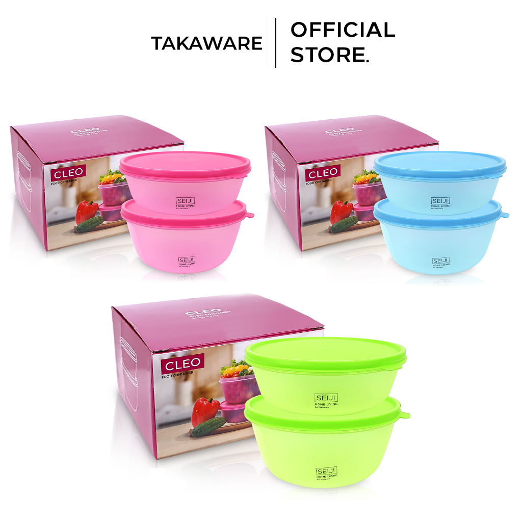 Jual Takaware Wadah Makanan Cleo Set 2 PCS S & M Dengan Dus Food ...