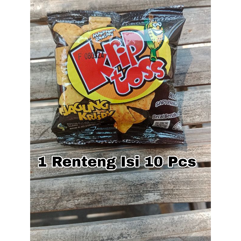 Jual Snack Krip Toss Jagung Krispy Rasa Sapi Panggang 1 Renteng Isi 10 ...