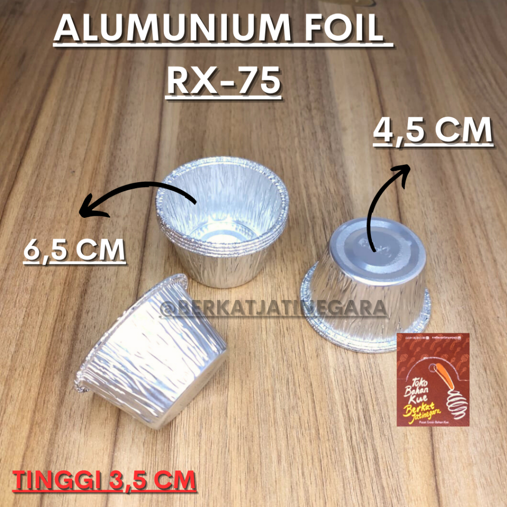 Jual ALUMUNIUM FOIL CUP RX 75 / ALUMINIUM TRAY RX-75 RX75 BULAT KECIL ...