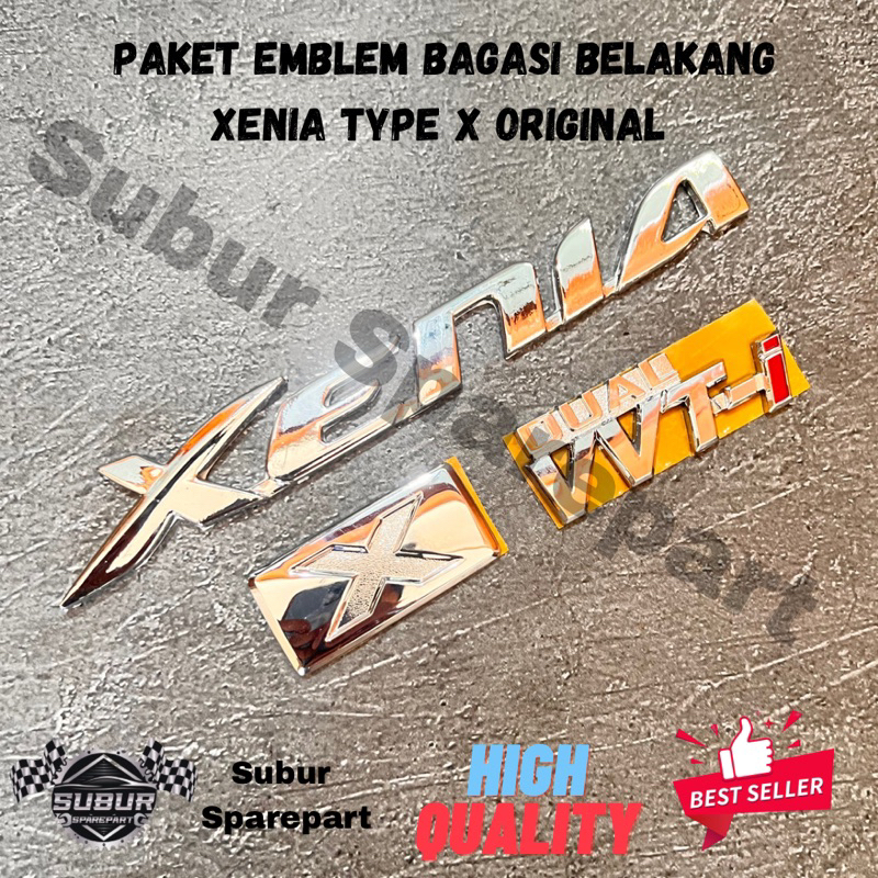 Jual Logo Emblem Xenia Paket Komplit 2012-2020 Type X Original | Shopee ...