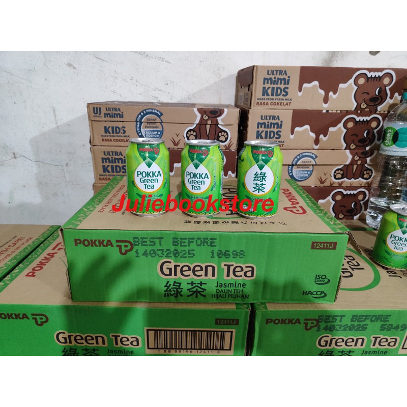 Jual POKKA GREEN TEA KALENG 300 ML (GRAB GOSEND ONLY) | Shopee Indonesia