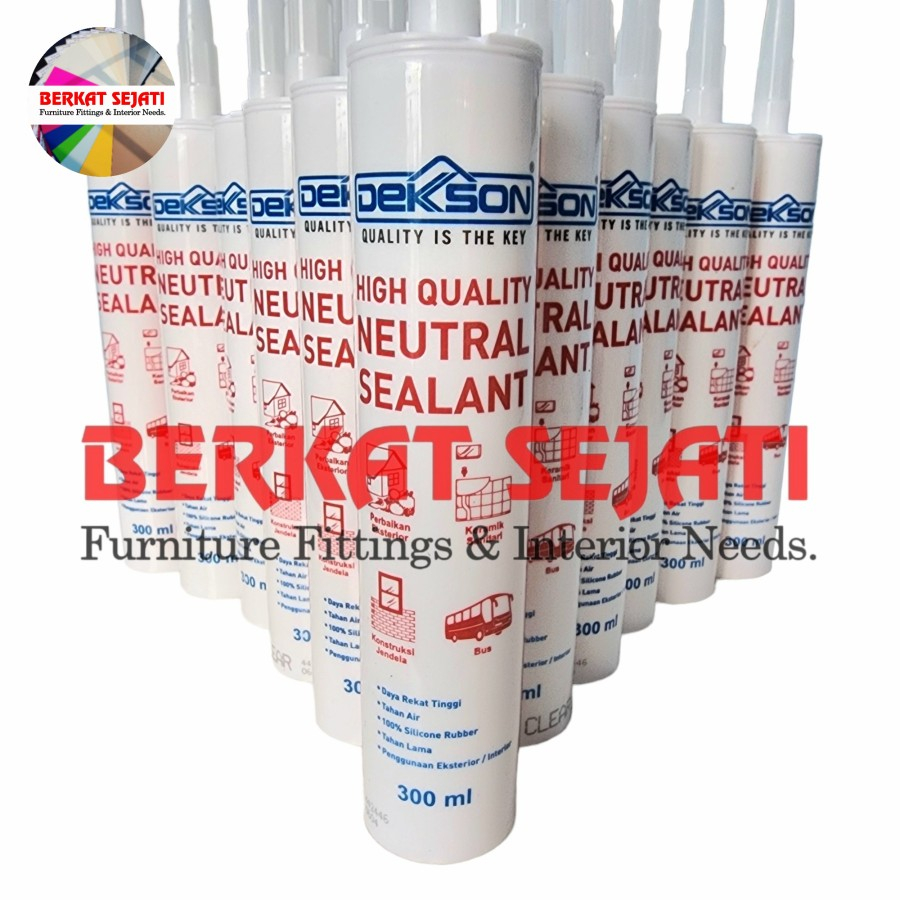 Jual Lem Sealant DEKKSON Neutral / DEKSON Netral Silicone Kaca WHITE PUTIH | Shopee Indonesia