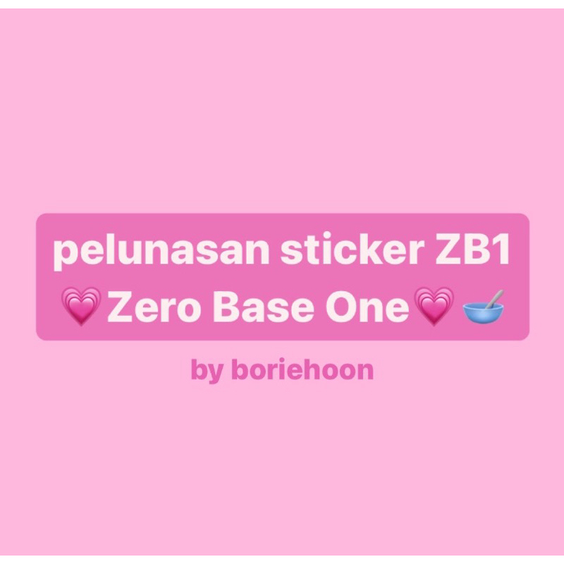 Jual Zero Base One Sticker Deco Boys Planet ZB1 (pre-order) | Shopee ...