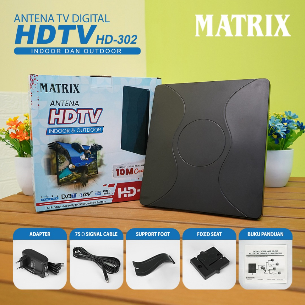 Jual antena indoor antena tv digital indoor outdoor matrix hd 302 ...