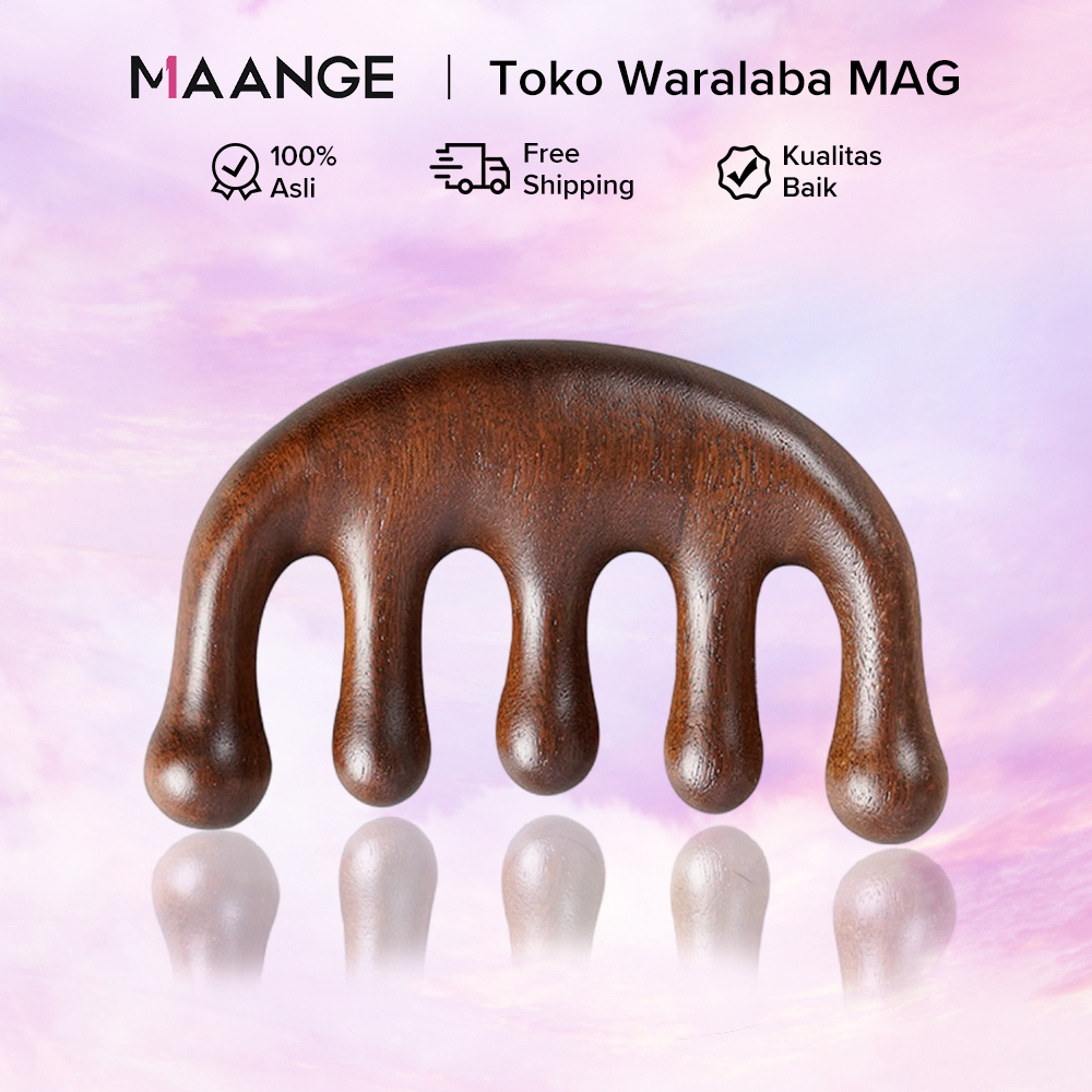 Jual MAANGE Sisir Pijat Kepala Alat Leher Massager Scraping Bahan Kayu ...