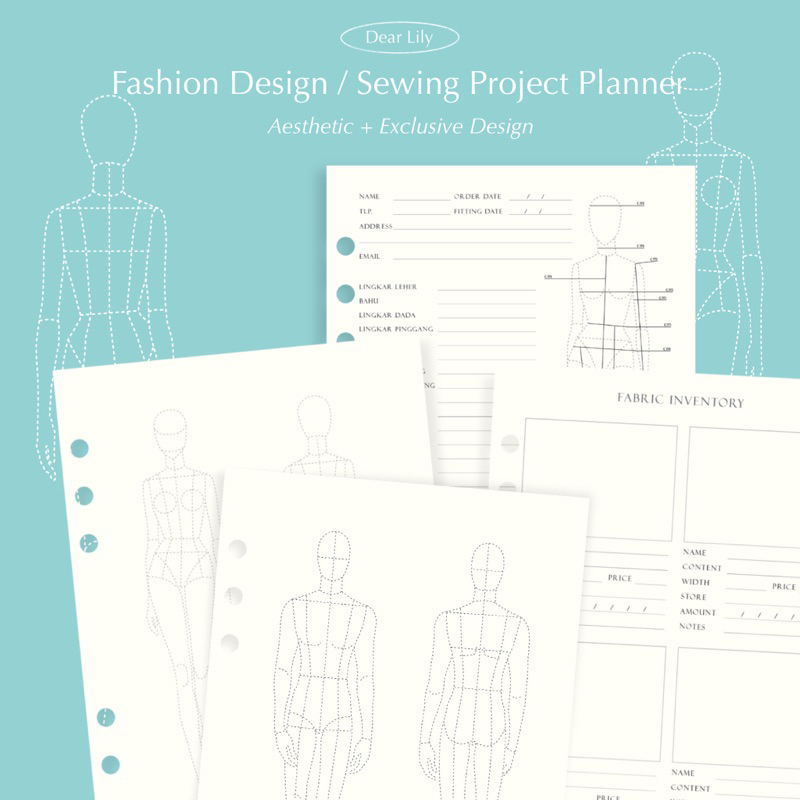Jual DEAR LILY - SEWING PLANNER A5 / B5 / A4 / Isi Kertas Binder / Buku ...