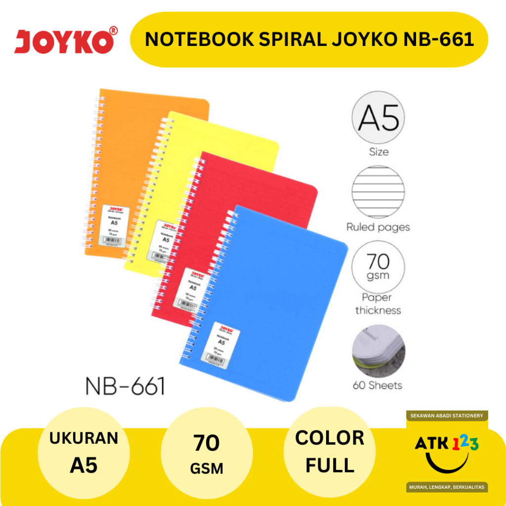 Jual Buku Tulis Catatan / Diary / Notebook Bergaris Joyko A5 NB-661 ...