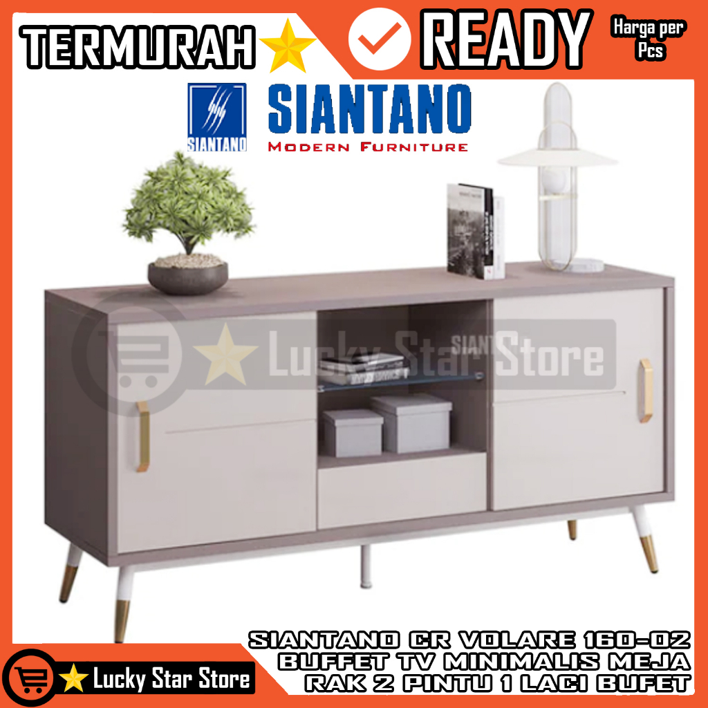 Jual [Kargo] SIANTANO CR VOLARE 160-02 MEJA BUFFET TV MINIMALIS RAK 2 ...