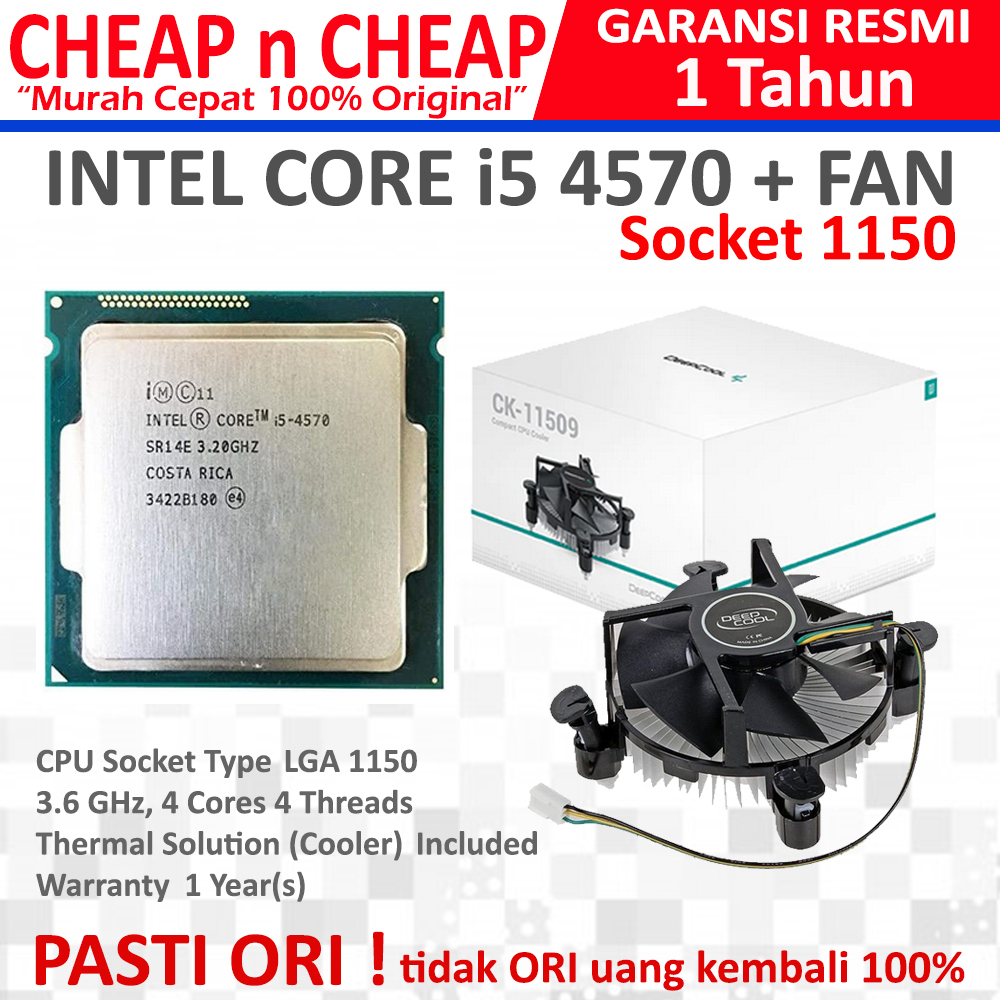 Jual Intel Core i5 4590 Tray + Fan - Intel LGA 1150 H81 | Shopee Indonesia