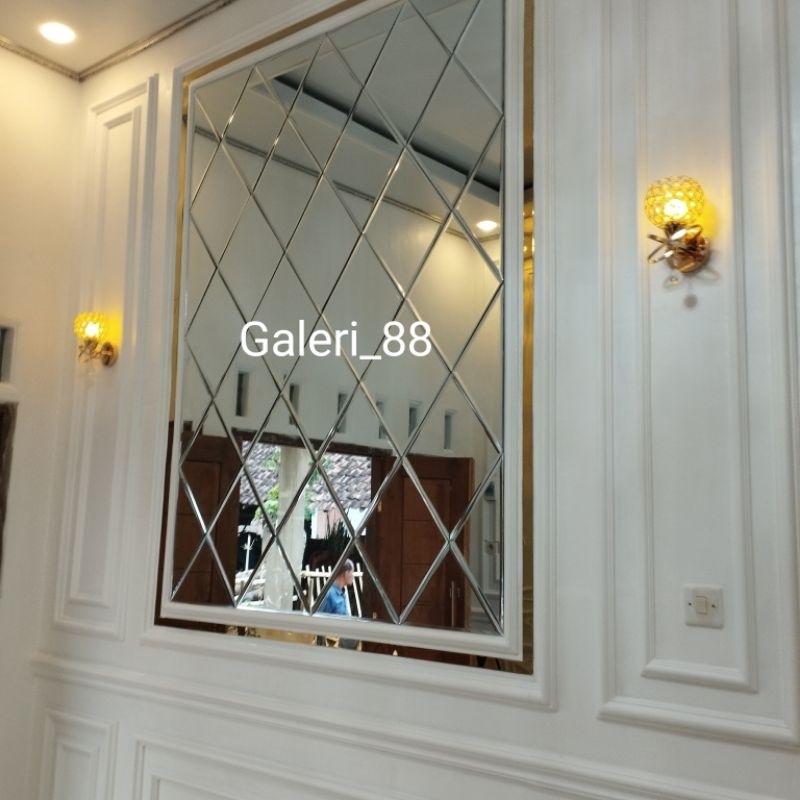 Jual COSTUM KACA CERMIN BEVEL hiasan dinding dan plafon | Shopee Indonesia