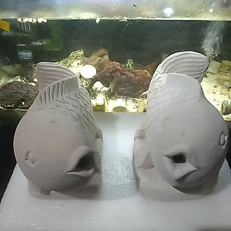 Jual PATUNG IKAN UNTUK HIASAN KOLAM KECIL DAN AQUARIUM BAHAN BATU ALAM ...