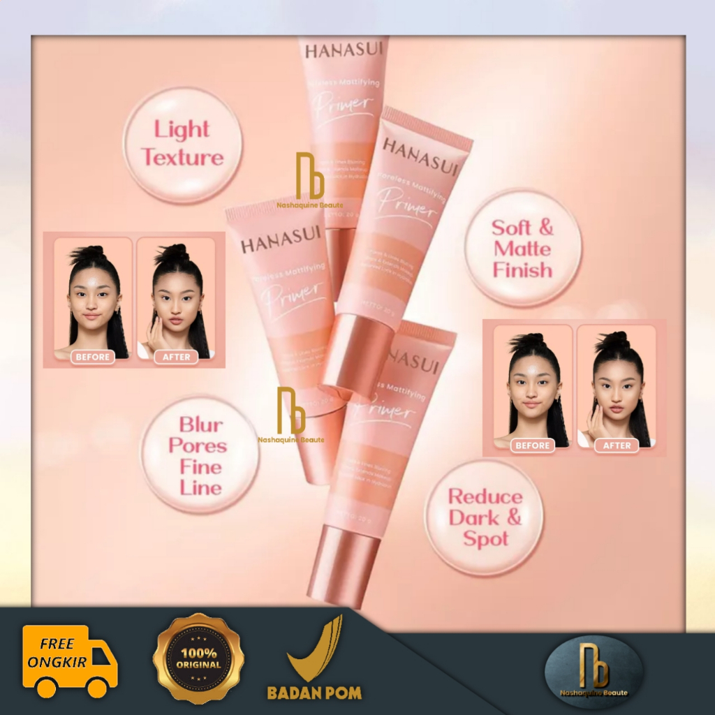Jual Hanasui Poreless Mattifying Primer 20gr | Shopee Indonesia
