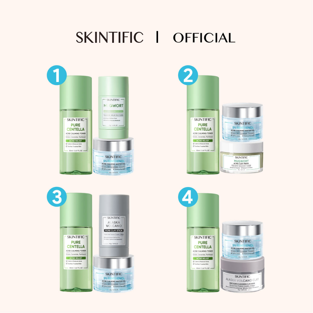 Jual SKINTIFIC 3Pcs Acne & Komedo set Paket Skincare with Moisturizer ... Jual SKINTIFIC 3Pcs Acne & Komedo set Paket Skincare with Moisturizer ...