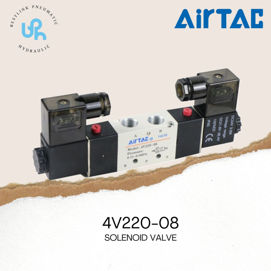 Jual AIRTAC 4V220-08 DOUBLE COIL SOLENOID VALVE | Shopee Indonesia