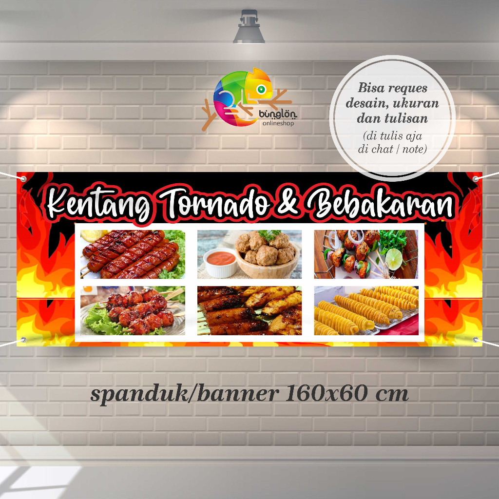 Jual MMT 160x60 Cm Spanduk Banner Kentang Tornado & Bebakaran | Shopee ...