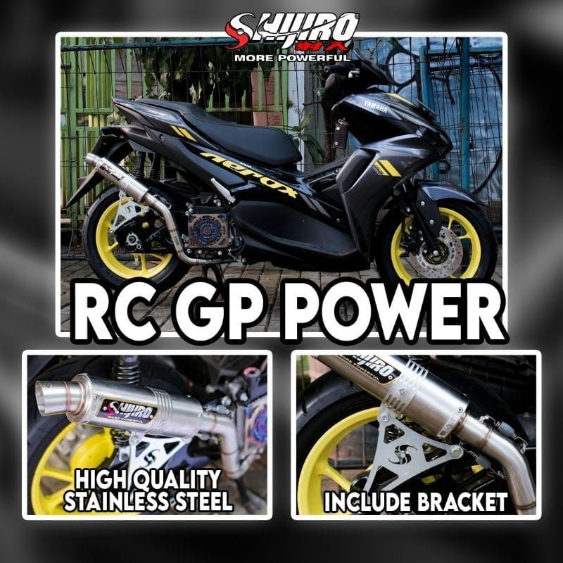 Jual KNALPOT SHIJIRO RACING TYPE RC GP POWER FOR AEROX N-MAX AEROX PCX ADV | Shopee Indonesia