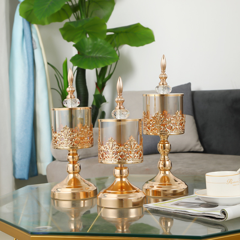 Jual Gaya Eropa gaya Eropa mewah kristal kaca bening timbul penyimpanan ...