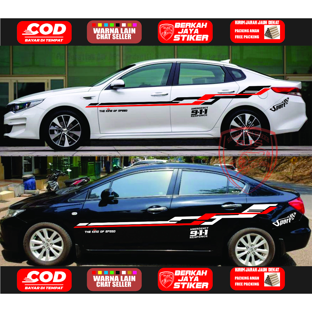 Jual STIKER MOBIL SEDAN CAMRY VIOS DLL STRIPING CUTTING UNIVERSAL ...