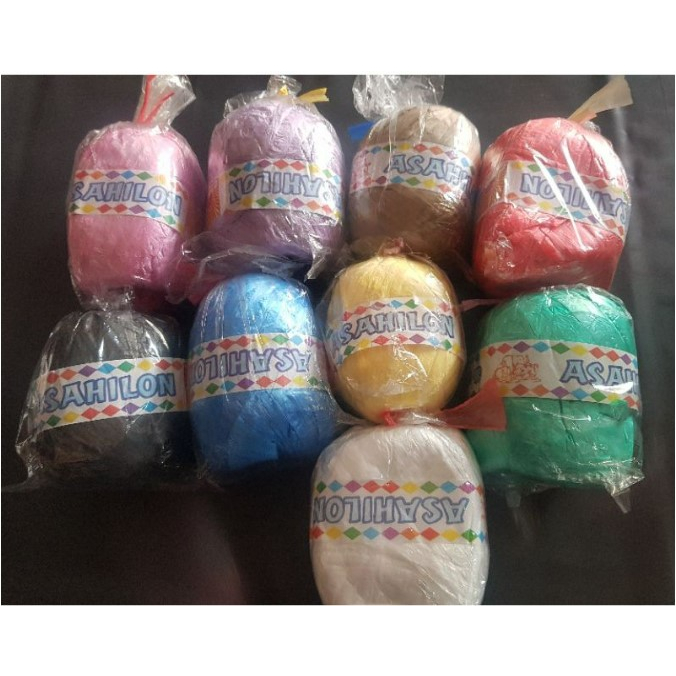 Jual Tali Rafia Asahilon Halus Warna Warni | Shopee Indonesia