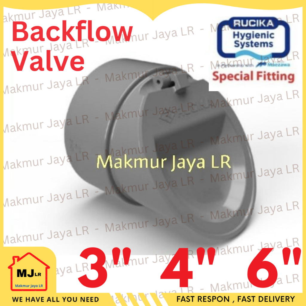 Jual Backflow Valve 3" 4" 6" inch RUCIKA PVC Penutup ujung pipa anti ...
