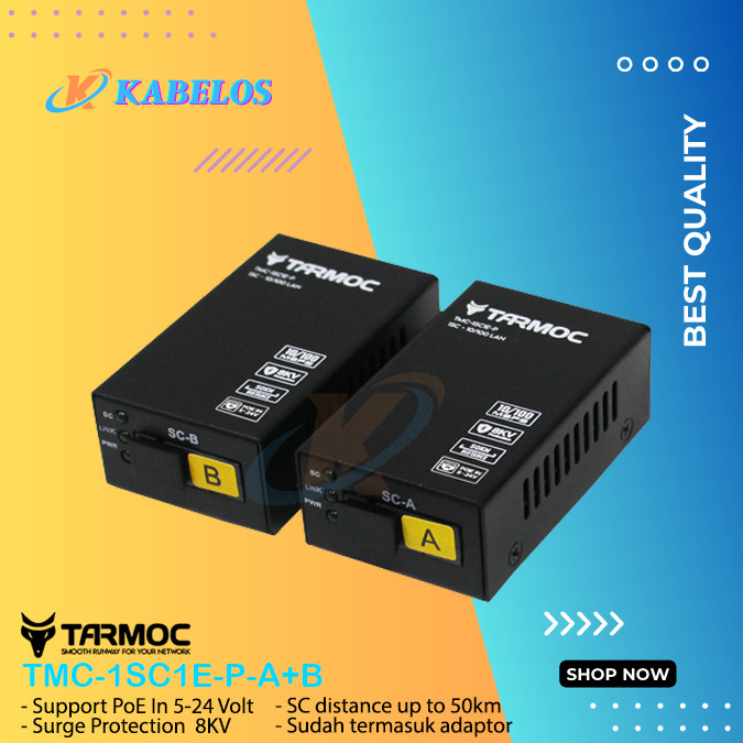 Jual Tarmoc TMC-1SC1E-P | Media Converter 1FO 1LAN / 1 FO 1 LAN 10 ...