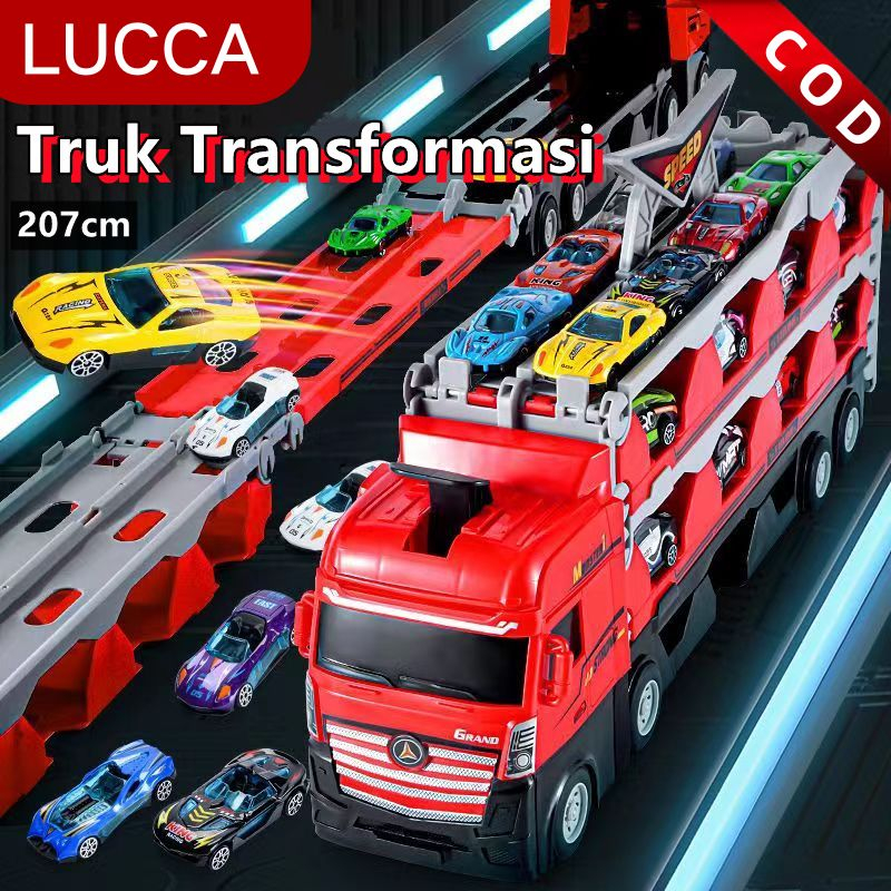 Jual Mainan Anak Truk Transformasi 2in1 Truck Mobil Set 207cm Jalur ...